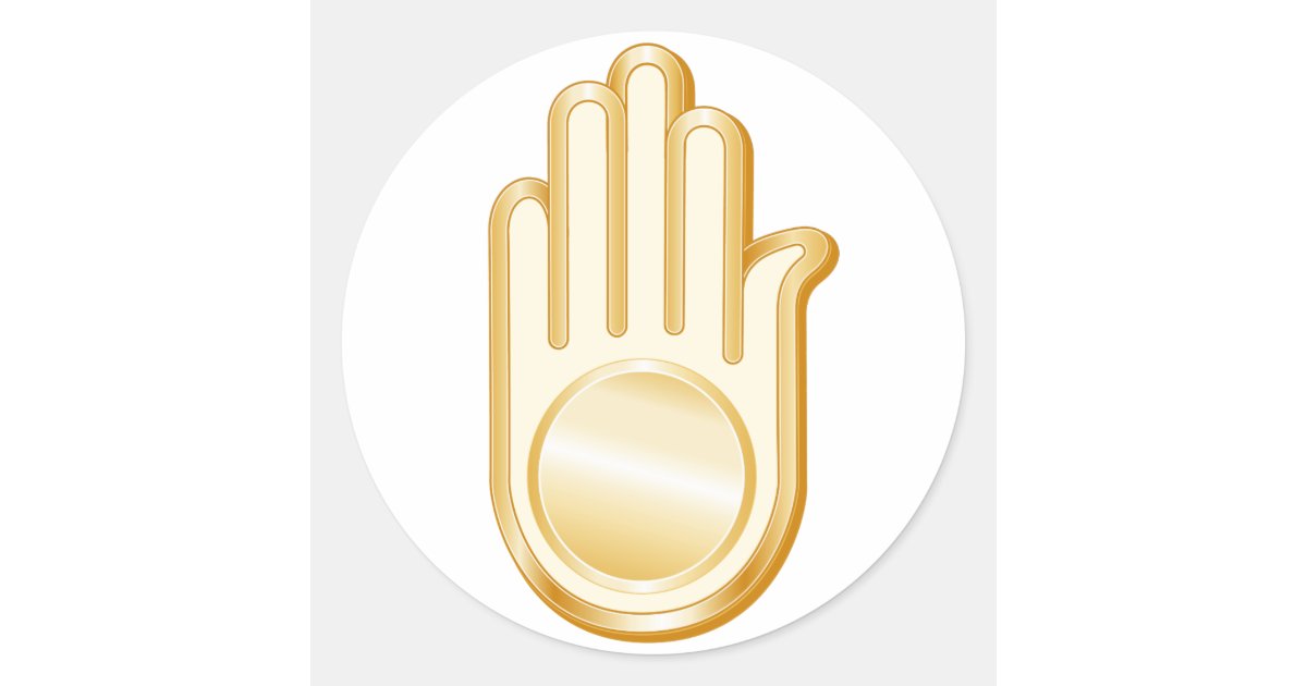 Jain Symbol Classic Round Sticker | Zazzle