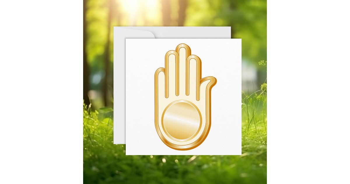 Jain Symbol Invitation/Announcement Flat Card | Zazzle
