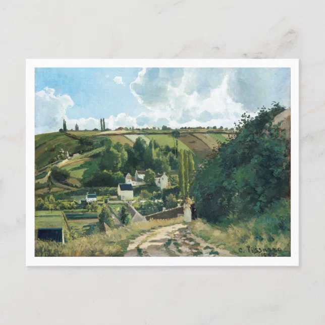 Jalais Hill, Pontoise (1867) by Camille Pissarro Postcard | Zazzle