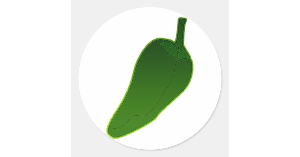 Jalapeno Pepper Classic Round Sticker | Zazzle