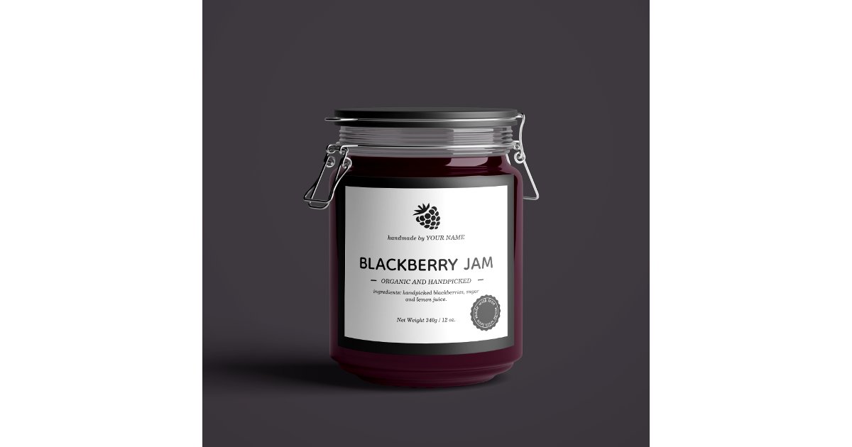 Jam Jar Label Packaging Design | Zazzle