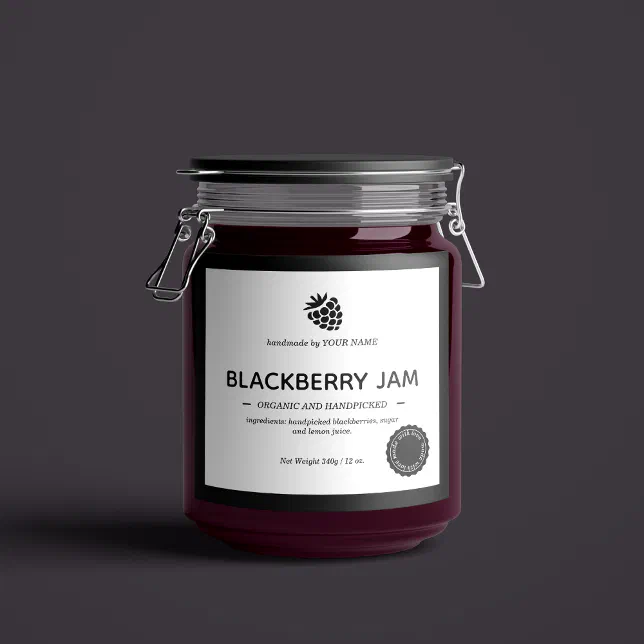 Jam Jar Label Packaging Design | Zazzle