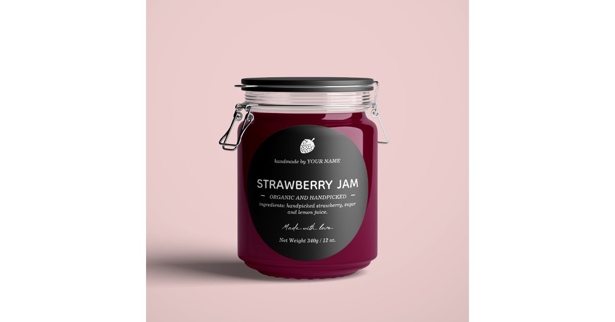 Jam Jar Label Packaging Design | Zazzle