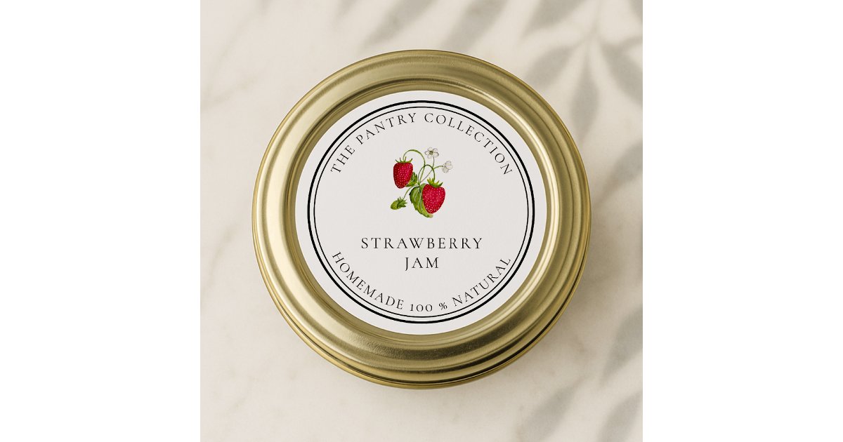 Jam Labels, Jar Labels, Pantry Labels | Zazzle
