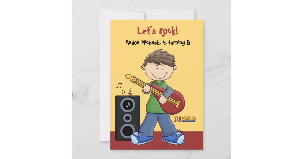 Jam Session - Birthday Party Invitation | Zazzle