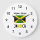 Jamaica and Jamaican Flag Personalized Large Clock | Zazzle