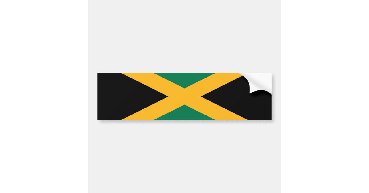 Jamaica Flag Bumper Sticker | Zazzle
