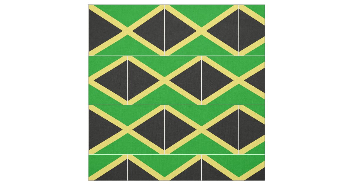 Jamaica Flag Fabric | Zazzle