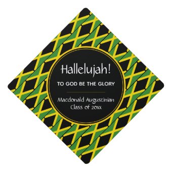 JAMAICA Flag Graduate Patriotic Custom HALLELUJAH Graduation Cap Topper ...