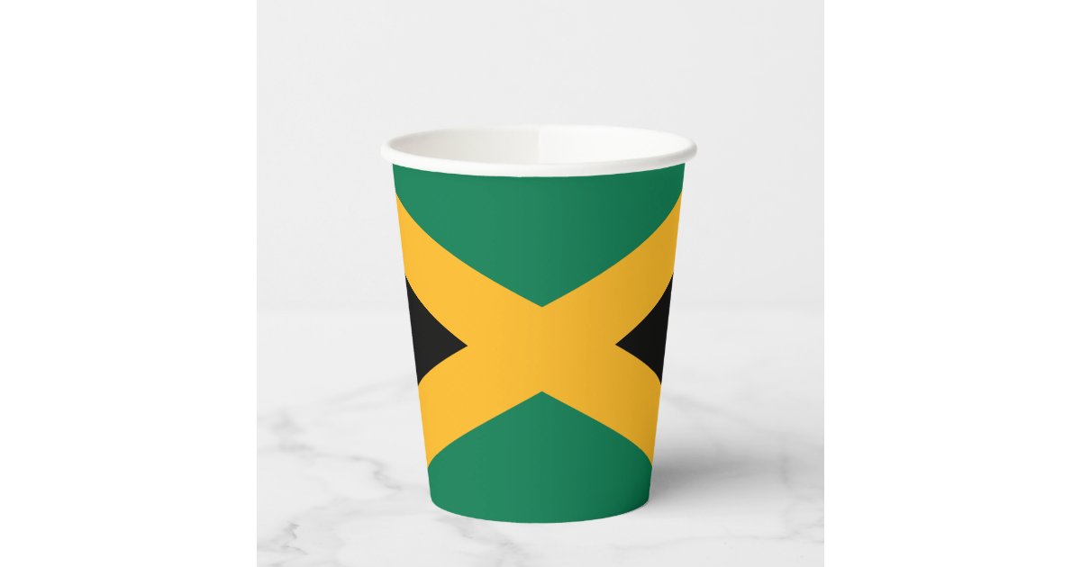 Jamaica Flag Paper Cups | Zazzle