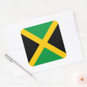 Jamaica Flag Square Sticker | Zazzle
