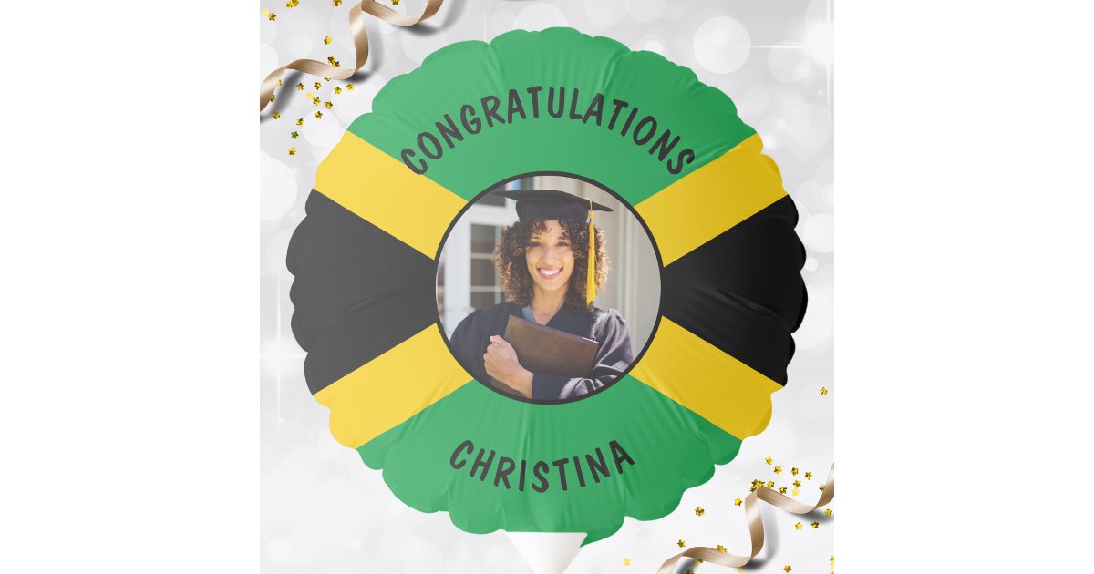 Jamaica Jamaican Flag Graduation Congratulations Balloon | Zazzle