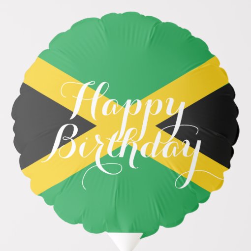 Jamaica Jamaican Flag Happy Birthday Party Balloon | Zazzle