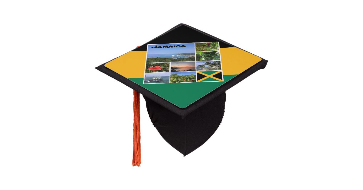 Jamaica Photo Collage Graduation Cap Topper | Zazzle