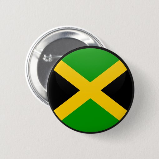 Jamaica quality Flag Circle Pinback Button | Zazzle