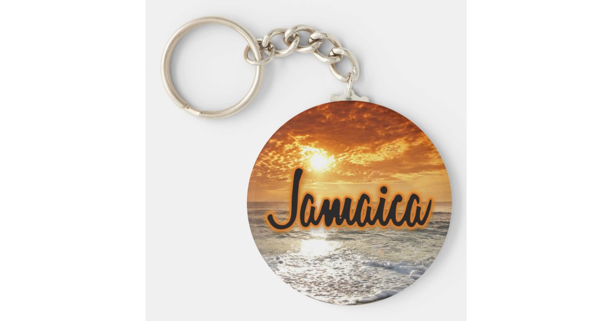 Jamaica sunset keychain | Zazzle.com