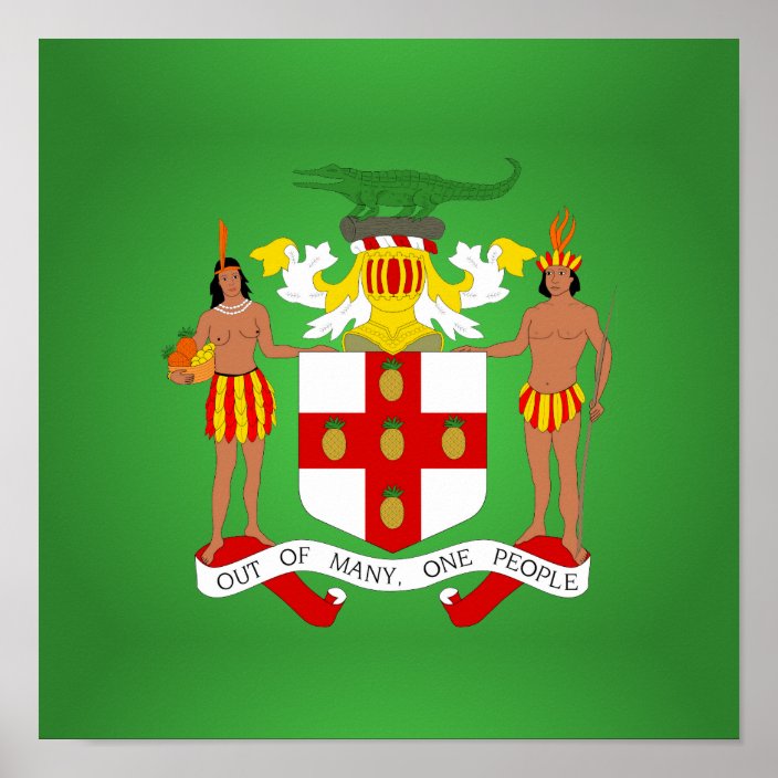 Jamaican coat of arms poster | Zazzle.com