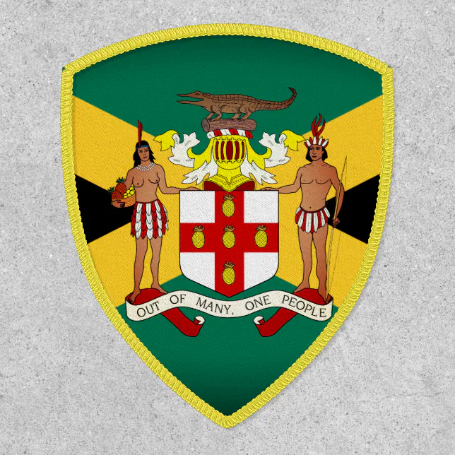Jamaican Flag/ Coat of Arms Patch | Zazzle