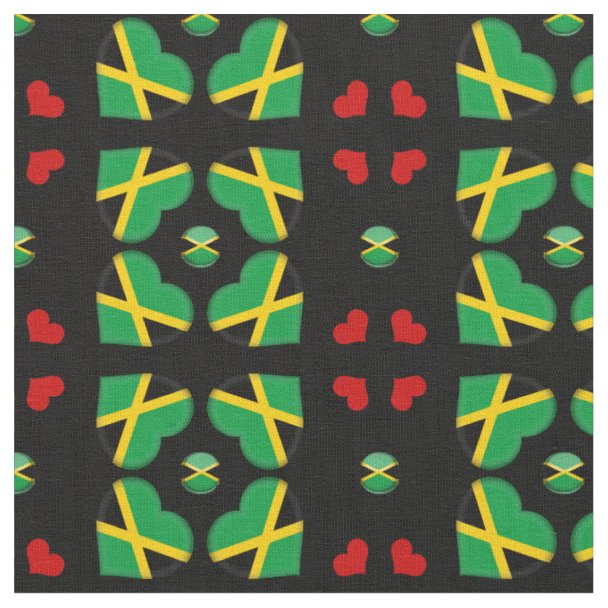 Jamaica Flag Fabric & trendy fashion /reggae | Zazzle.com