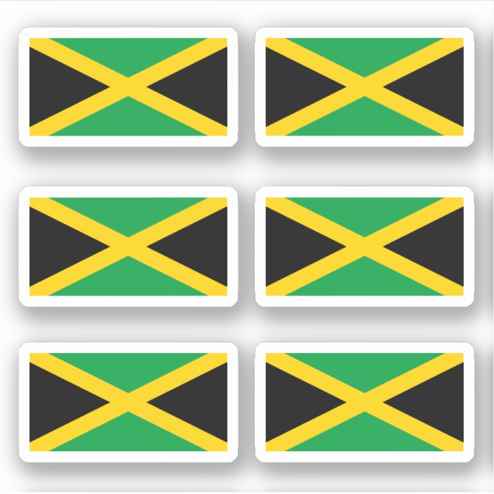 Jamaican flag sticker | Zazzle.com