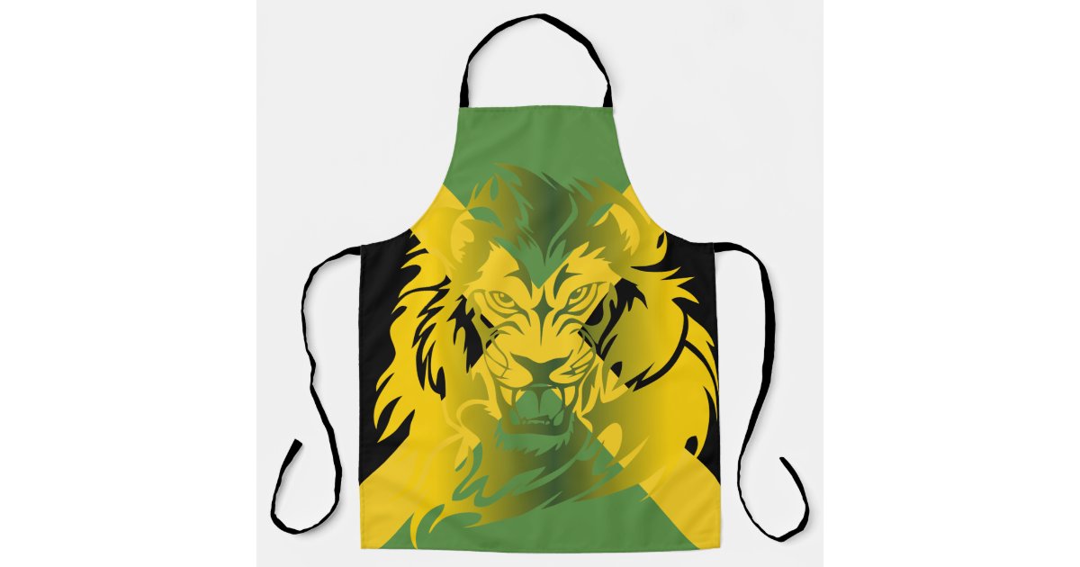 Jamaican Lion Apron | Zazzle