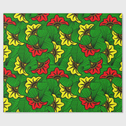 Jamaican Rasta Colors Caribbean Wedding Wrapping Paper | Zazzle