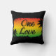 Jamaican Rasta Flag Colored One Love Tropical Throw Pillow | Zazzle