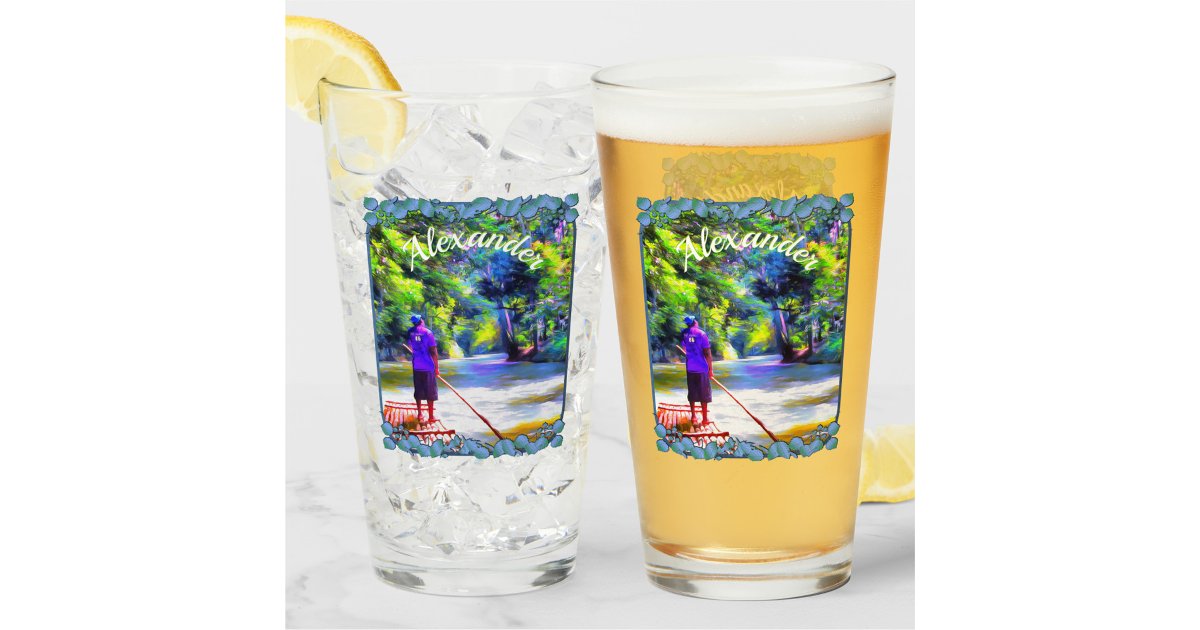 Jamaican River Raft Ride J001 Beer Glass | Zazzle