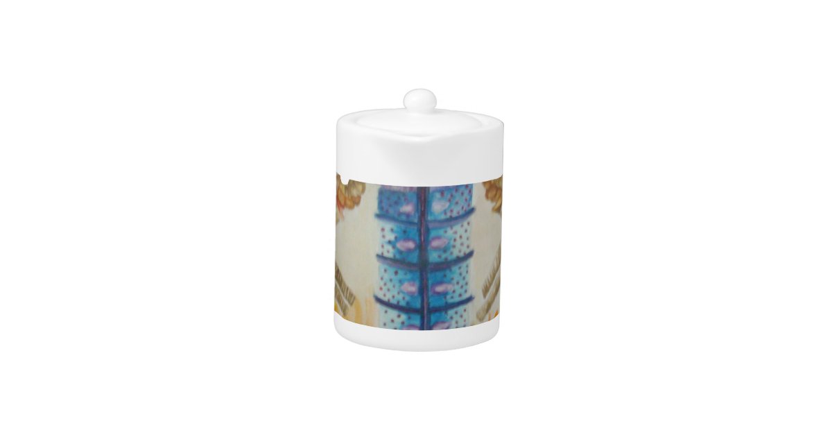 Jambo Jumbo African Kids Elephants Art Print Teapot | Zazzle