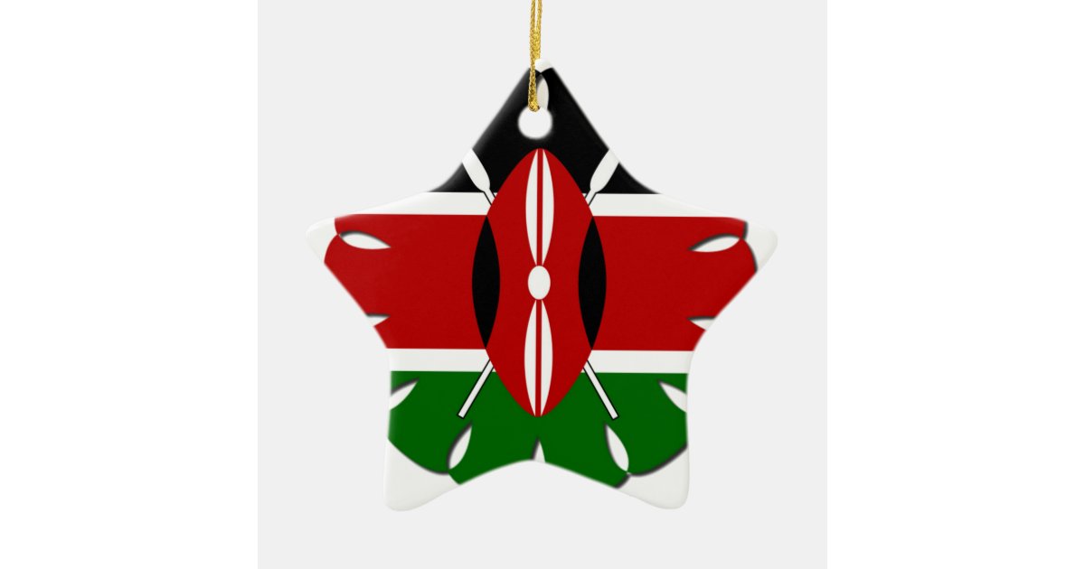 Jambo Kenyan Flag Ceramic Ornament | Zazzle