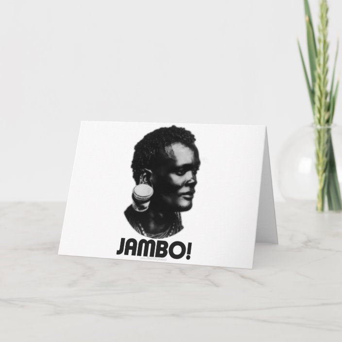 JAMBO! Swahili Greeting Card | Zazzle.com