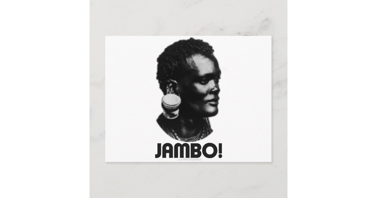 JAMBO! Swahili Greeting Postcard | Zazzle