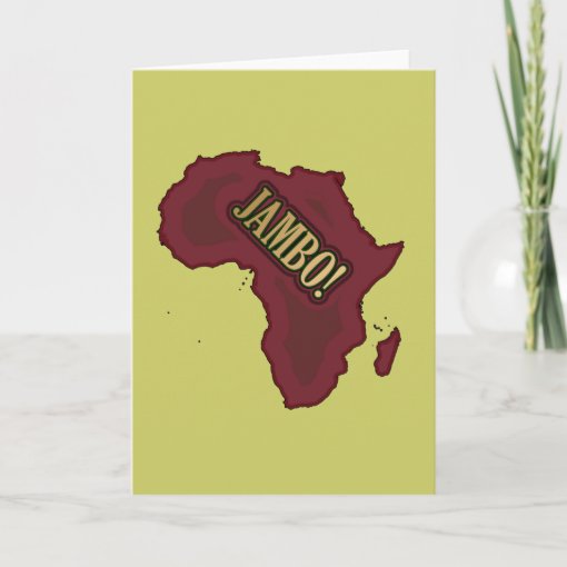 Jambo! The Swahili Word for Hello! Card | Zazzle