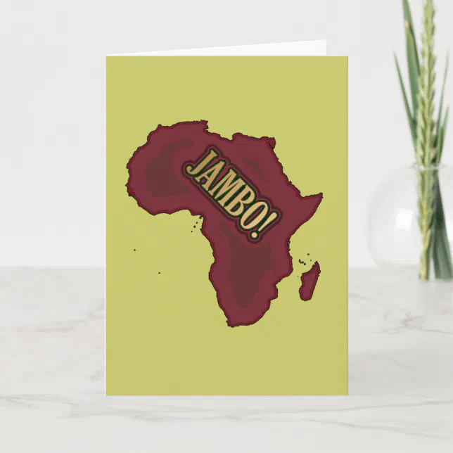 Jambo! The Swahili Word for Hello! Card | Zazzle