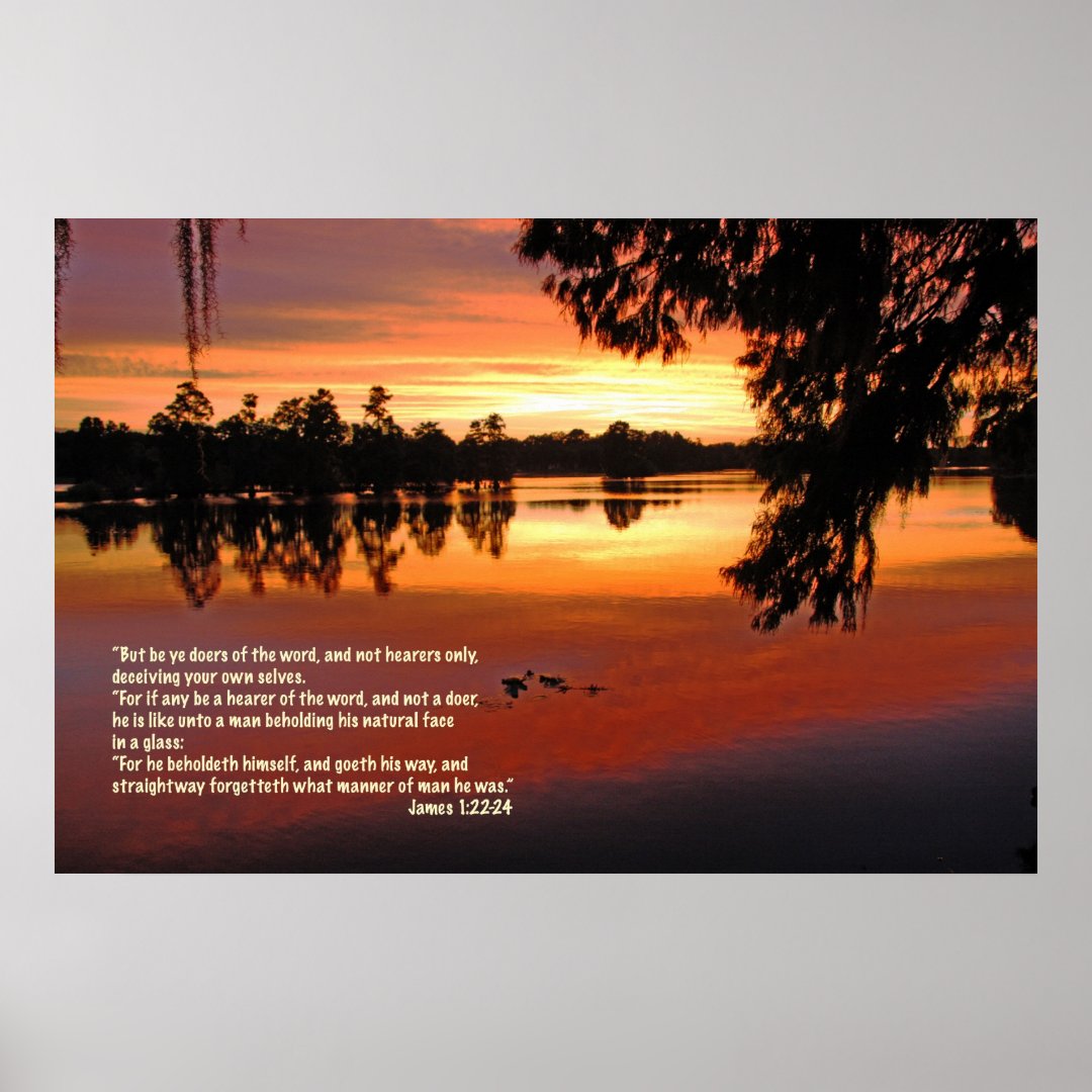 James 1:22-24 Scripture Print | Zazzle