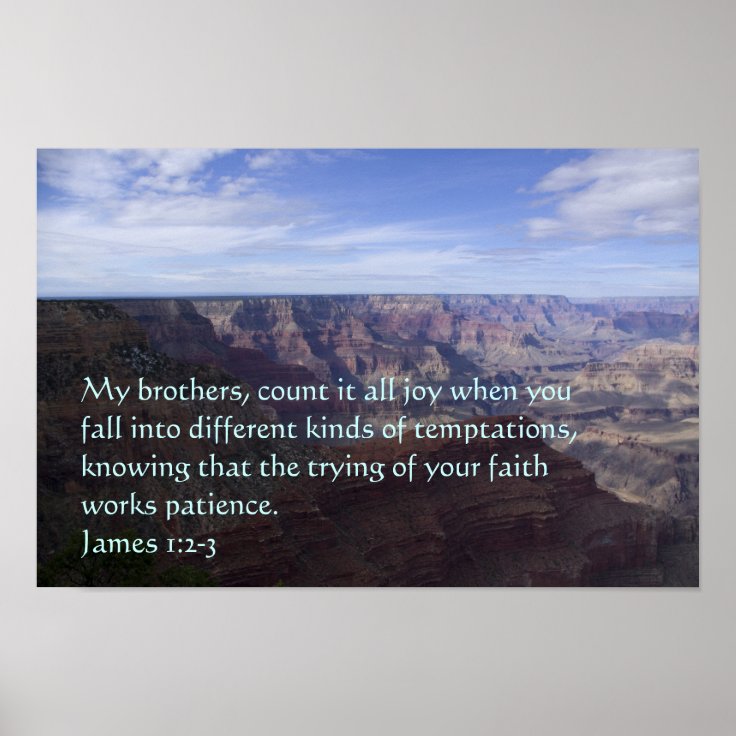 James 1:2-3 Poster | Zazzle