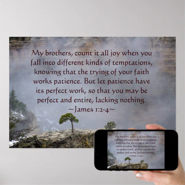 James 1:2-4 Poster | Zazzle