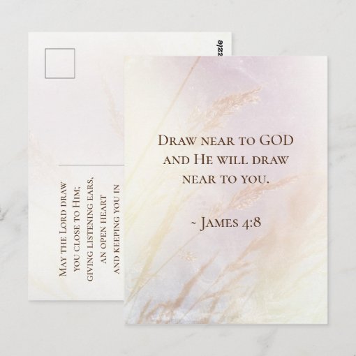 James 4:8 Draw Near to God Bible Verse Postcard | Zazzle