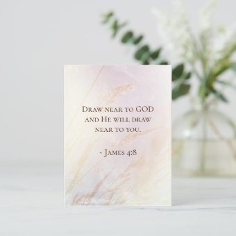 James 4:8 Draw Near to God Bible Verse Postcard | Zazzle