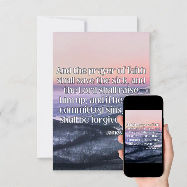 James 5:15 KJV Bible Scripture Pic Greeting Card | Zazzle