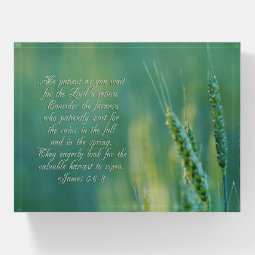 James 5:6-8 Perseverance Inspirational Paperweight | Zazzle