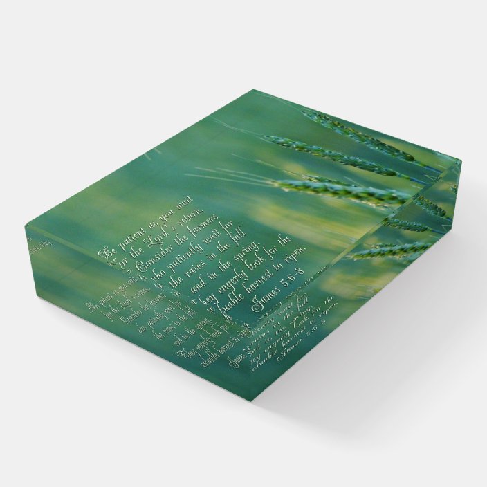 James 5:6-8 Perseverance Inspirational Paperweight | Zazzle.com