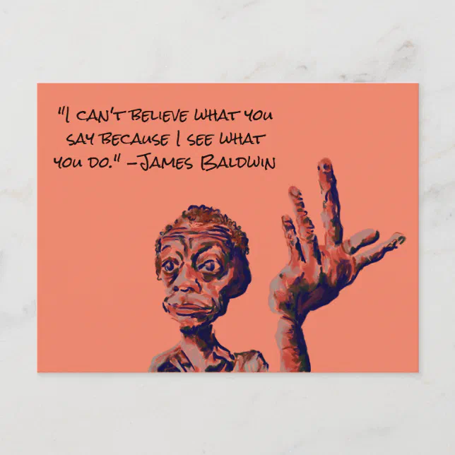 james baldwin quote postcard | Zazzle