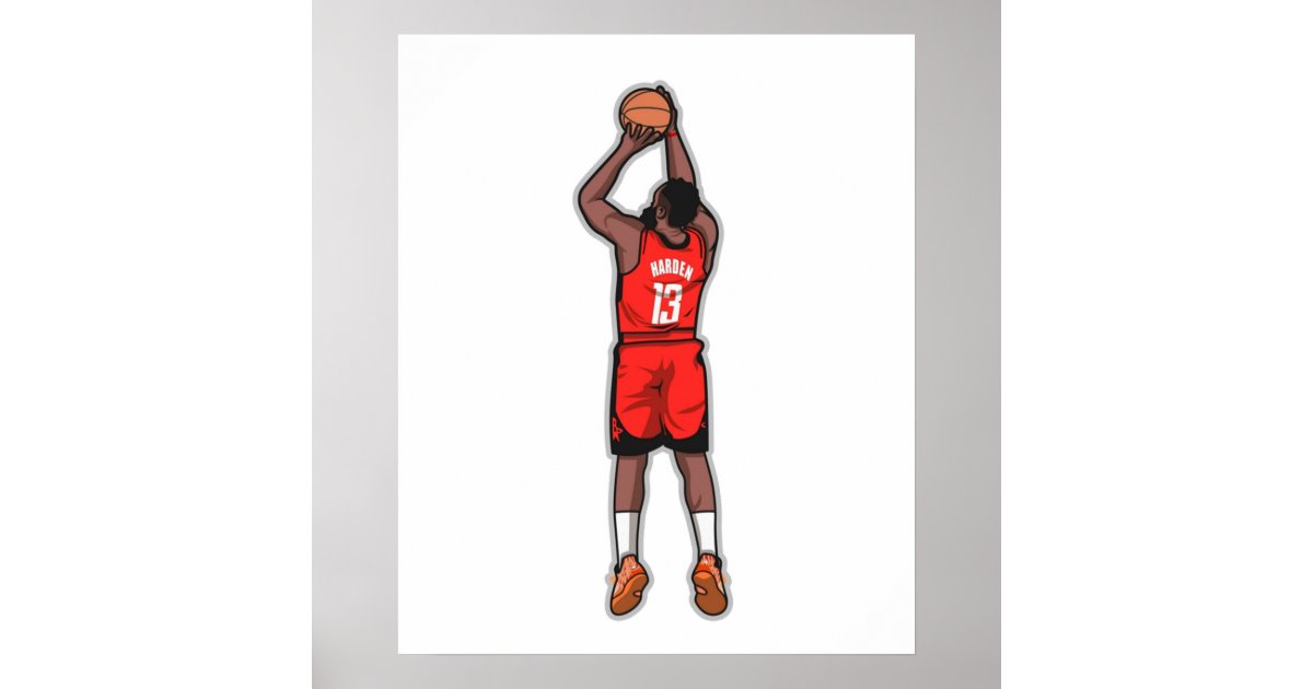 James Harden Cartoon Style Poster | Zazzle