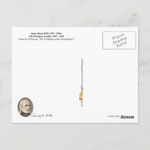 James K. Polk - 11th President of the U.S. Postcard | Zazzle