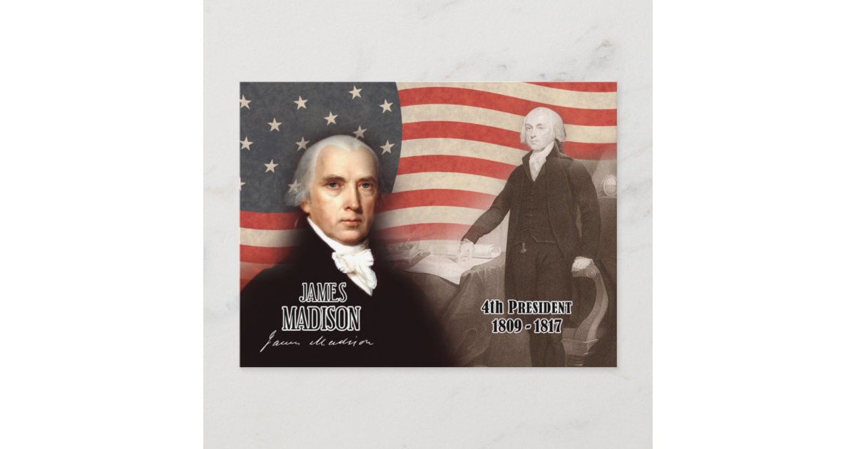 James Madison - 4th President of the U.S. Postcard | Zazzle