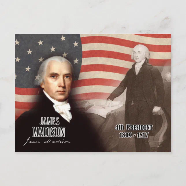 James Madison - 4th President of the U.S. Postcard | Zazzle
