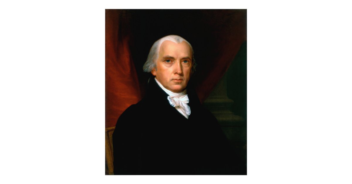 James Madison 4th President White House Portrait Photo Print | Zazzle