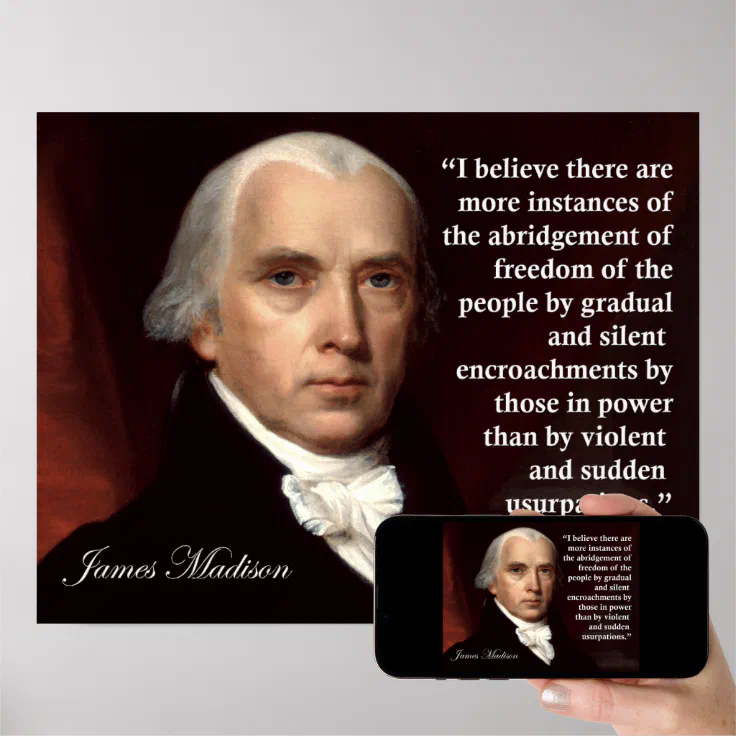 James Madison Freedom Quote Print | Zazzle