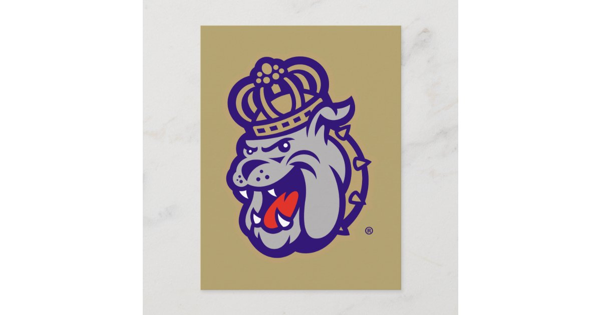 James Madison University | Duke Dog Face Postcard | Zazzle